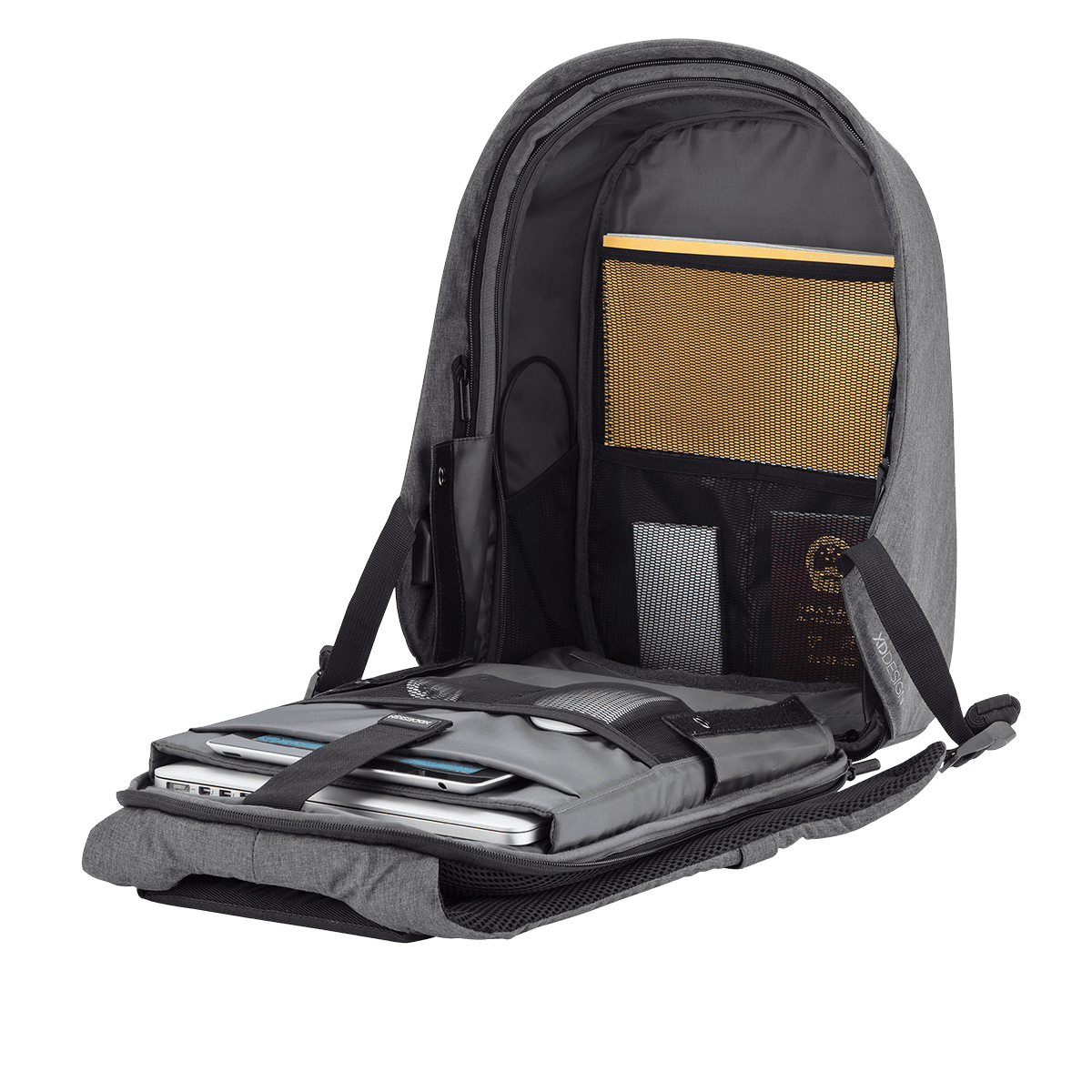 BOBBY HERO SMALL ANTI-THEFT BACKPACK, GREY – XD Design Thailand