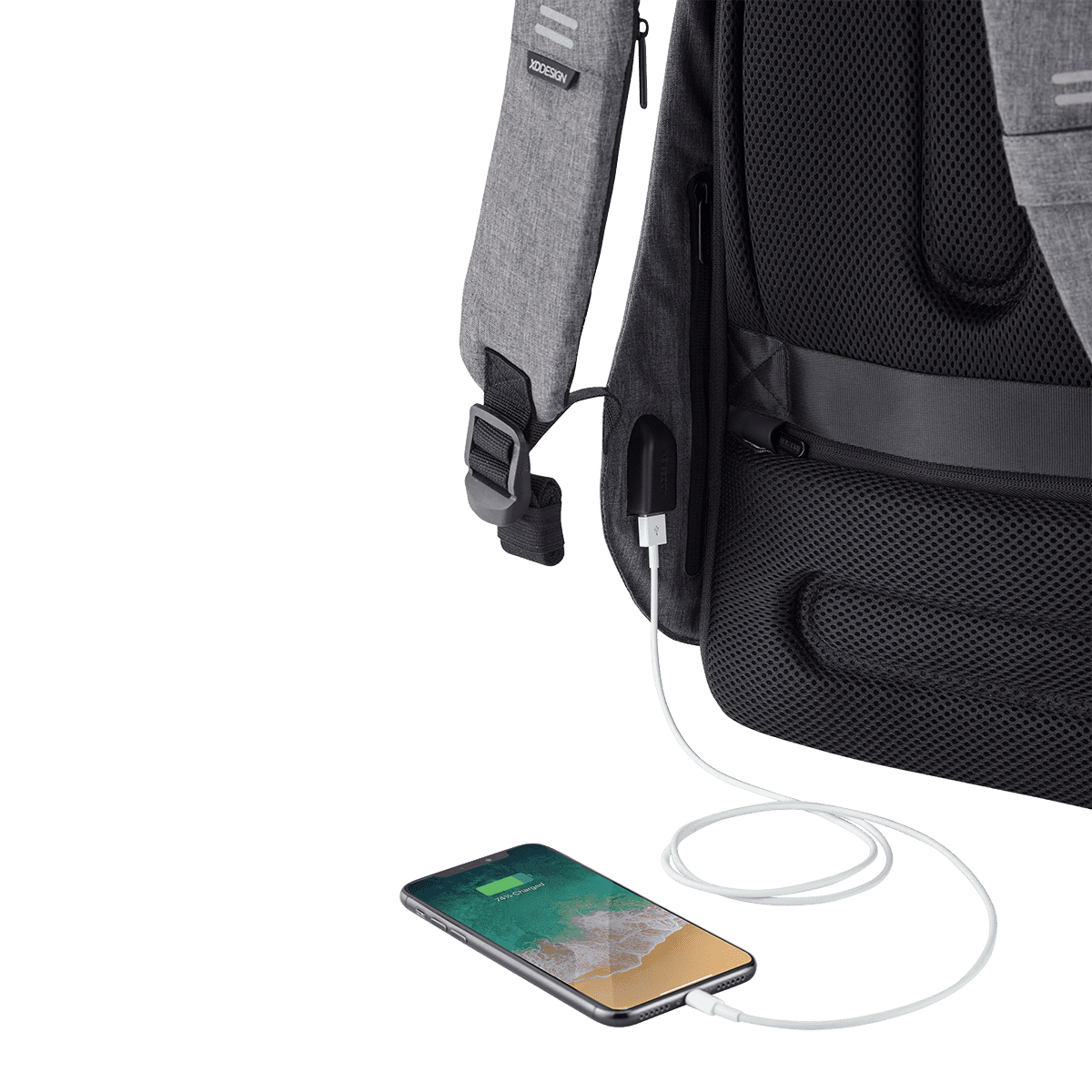 BOBBY HERO SMALL ANTI-THEFT BACKPACK, GREY – XD Design Thailand